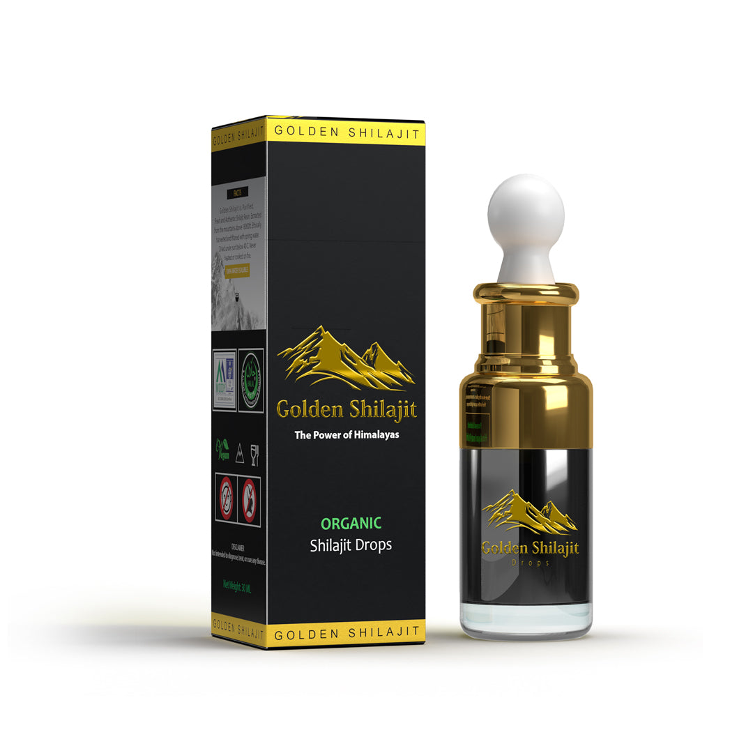 Golden Himalayan Shilajit Drops | 30 ML | 2 Months Supply – Pure Golden ...